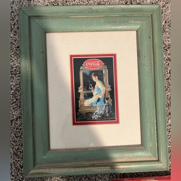 Coca Cola | Art | Vintage Coca Cola Wall Art Green | Poshmark